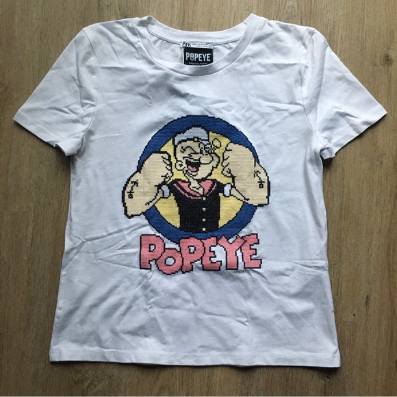 Zara | Tops | Nwt Zara Popeye Tshirt | Poshmark